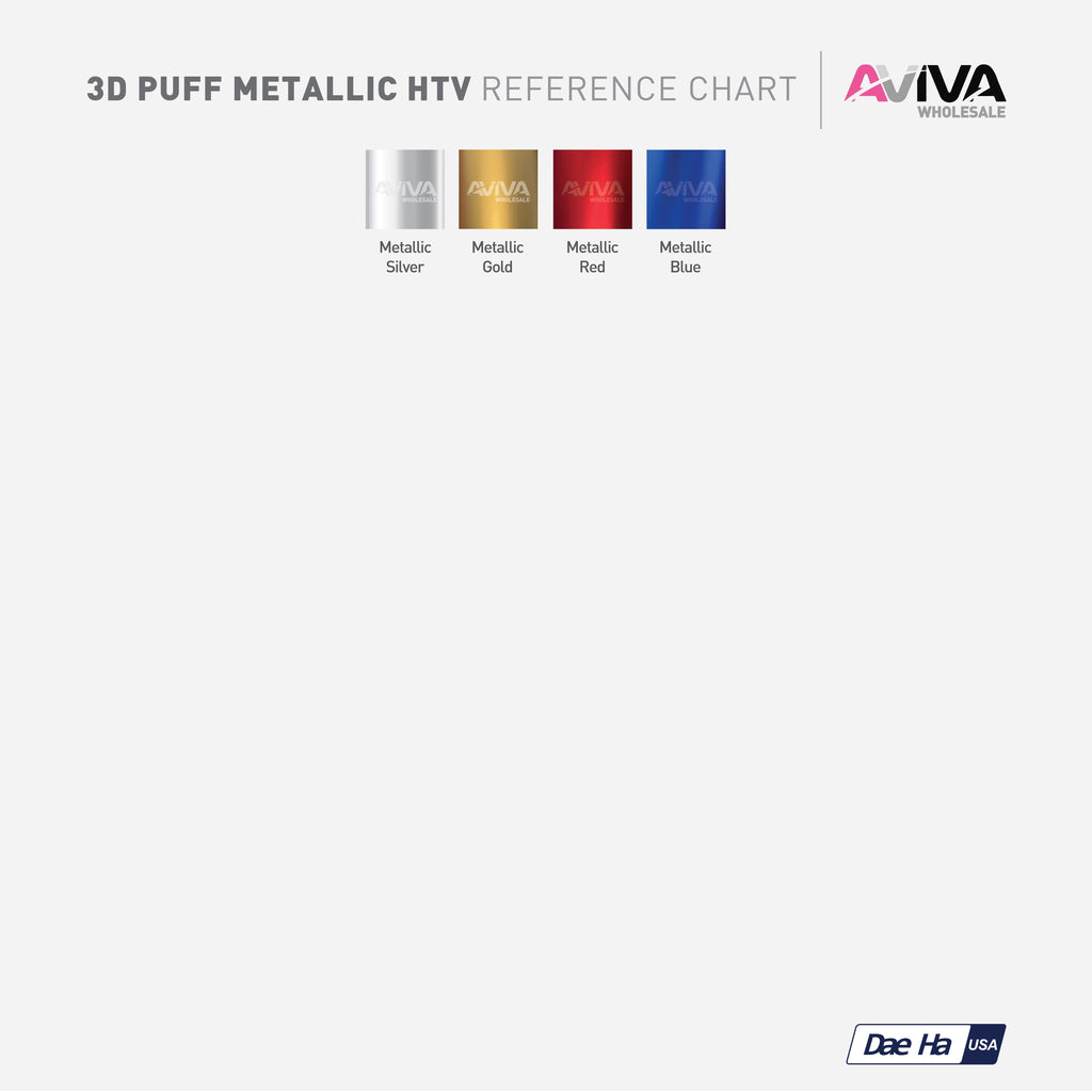 Ultra Flex 3D PUFF Metallic 20” wide Heat TRANSFER Vinyl for T-Shirt a ...