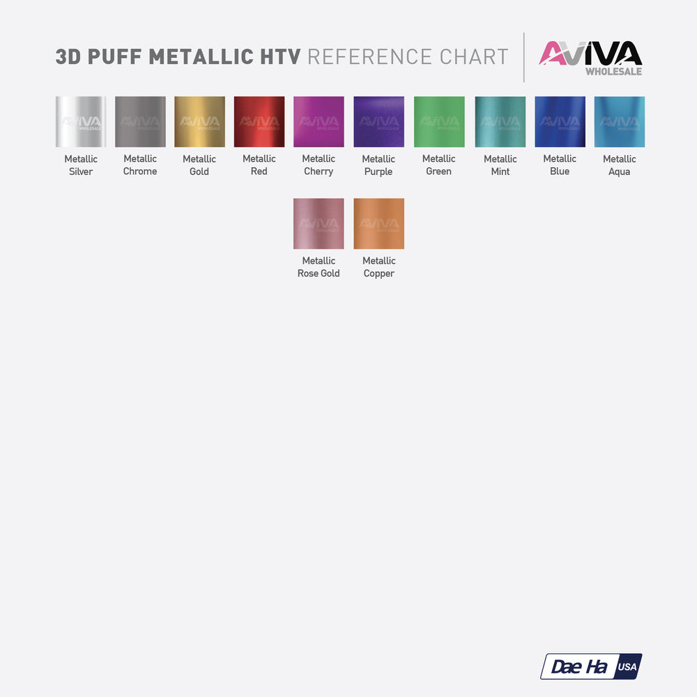 Ultra Flex 3D PUFF Metallic 20” wide Heat TRANSFER Vinyl for T-Shirt a ...