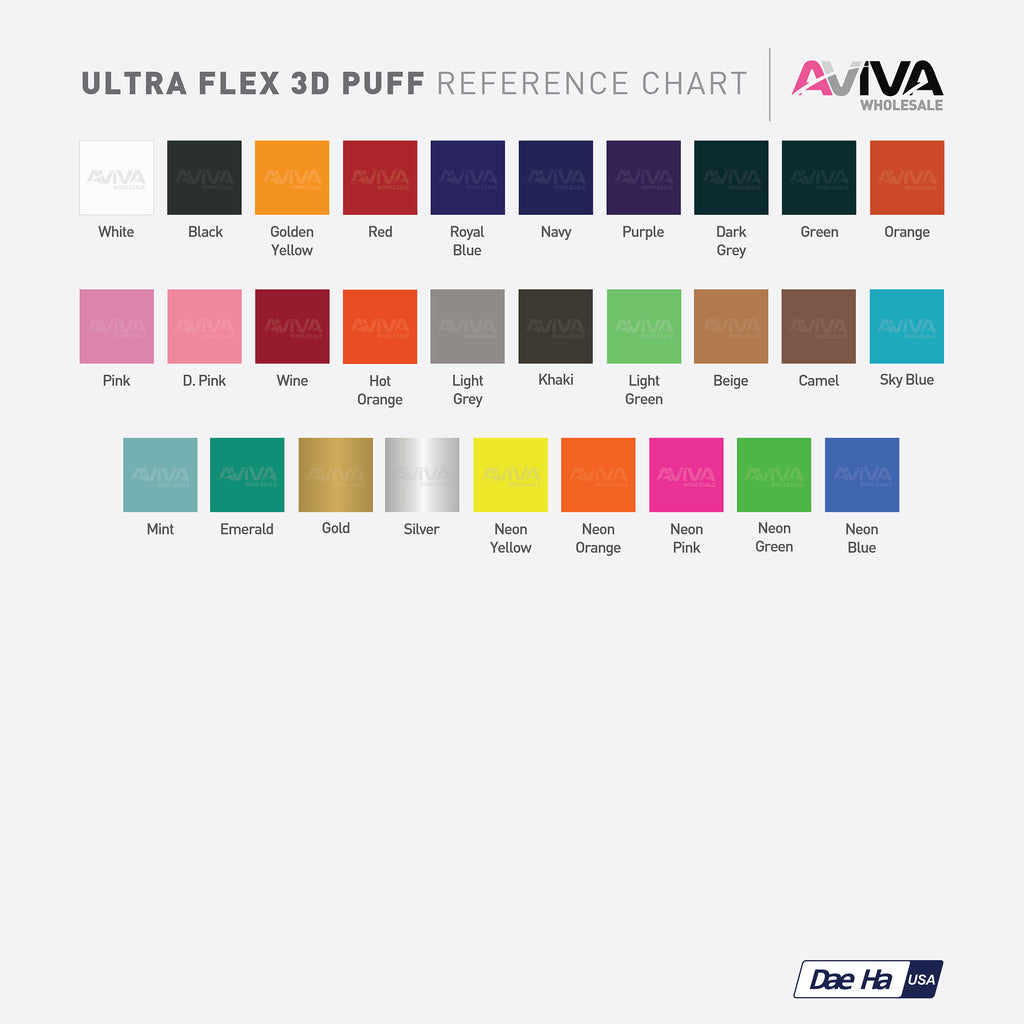 Ultra Flex 3D PUFF 20” wide Heat TRANSFER Vinyl for T-Shirt and Appare ...